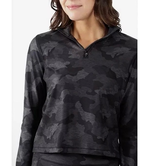 Yogalicious | Tops | Yogalicious Lux Pullover Women Xxl Black Grey ...